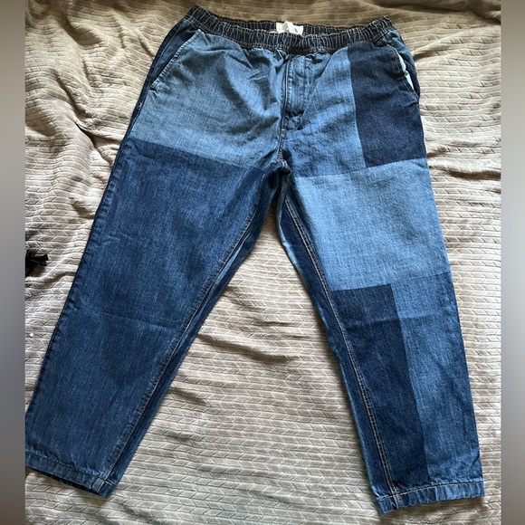 Jeans | Sun Stone Blue Patched Wide Leg Jeans | Poshmark